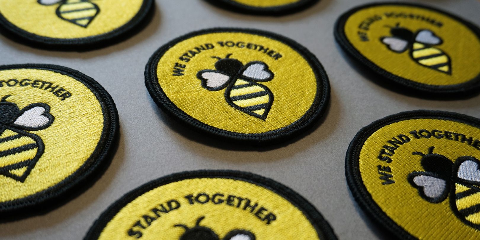 Katherine Cory's buzzing bee patches, stickers and badges to help ...