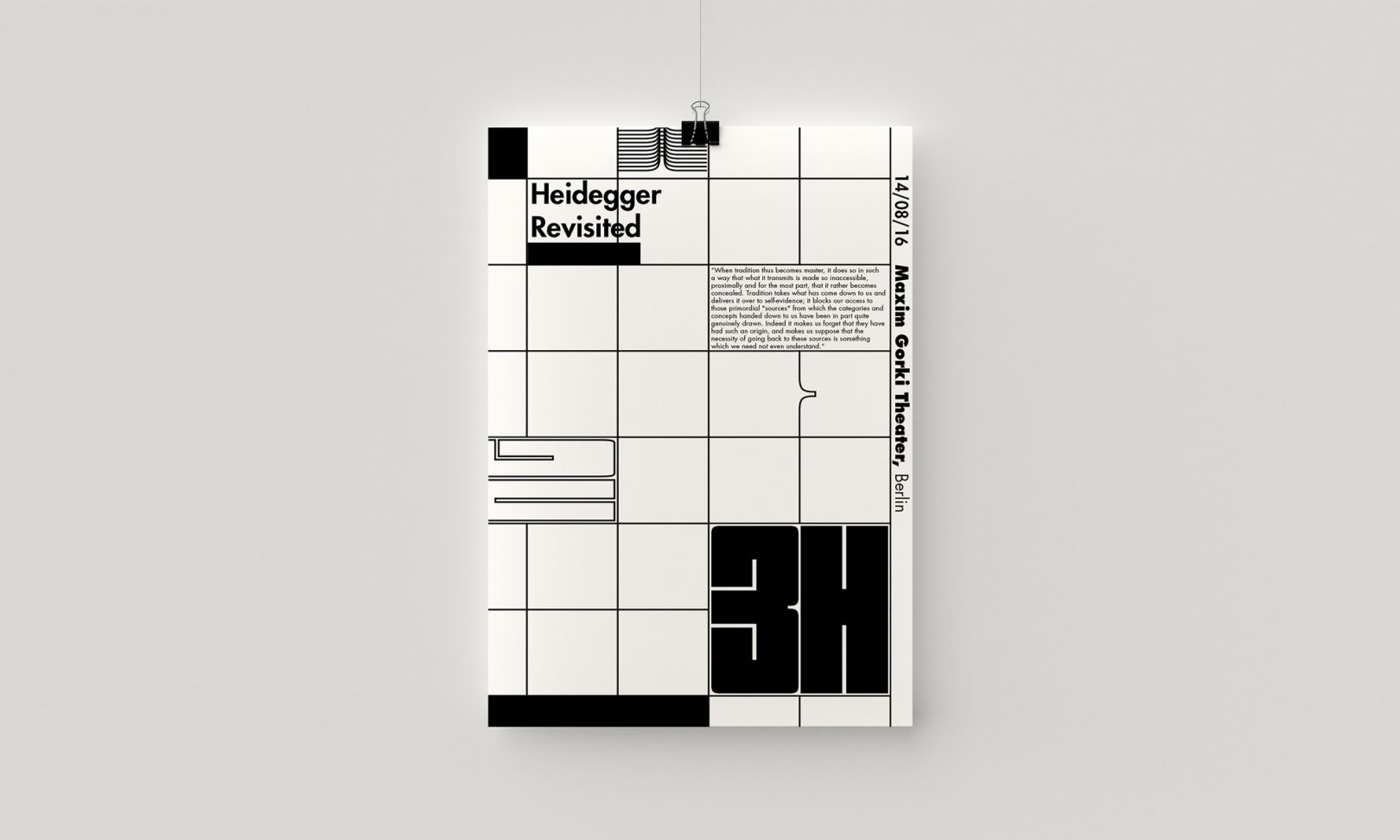 Monochrome poster series deconstructs key elements of graphic design ...