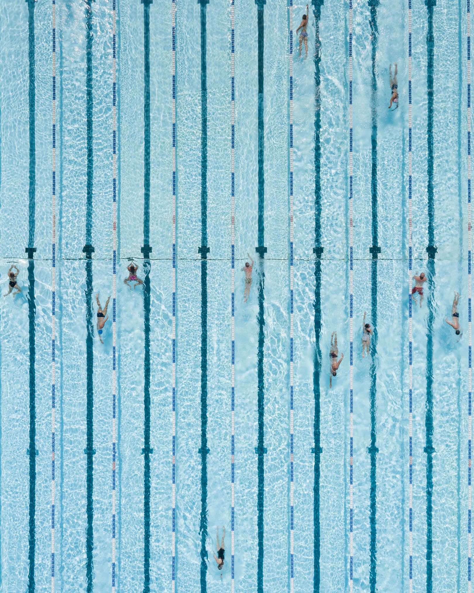 The beauty of swimming pools captured from above by aerial photographer ...