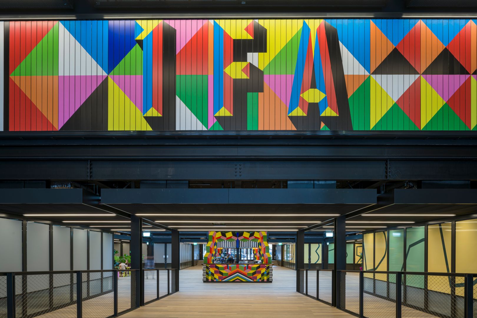 Morag Myerscough's new installation celebrates the redevelopment of ...