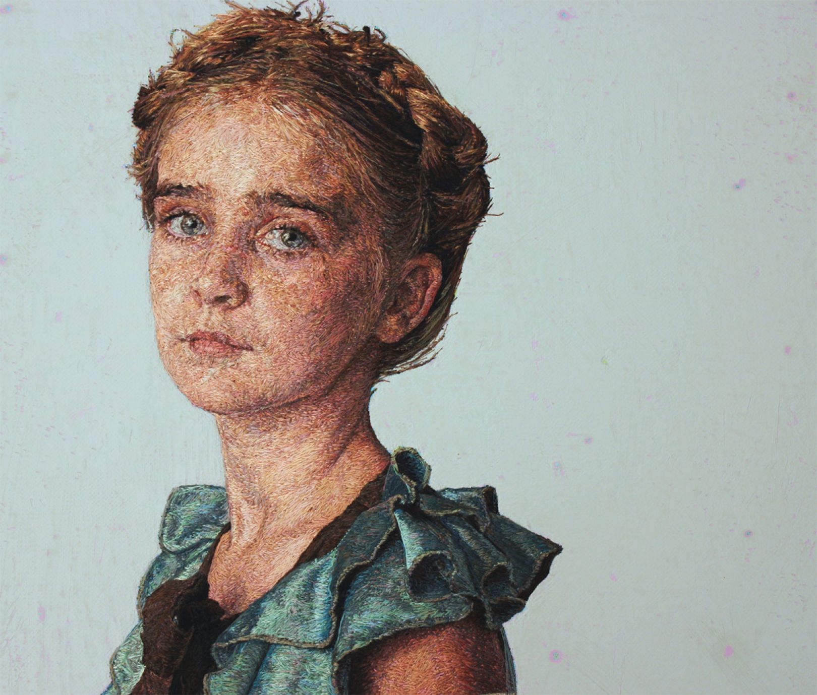 Hyper-realistic portrait paintings that are actually embroidered ...