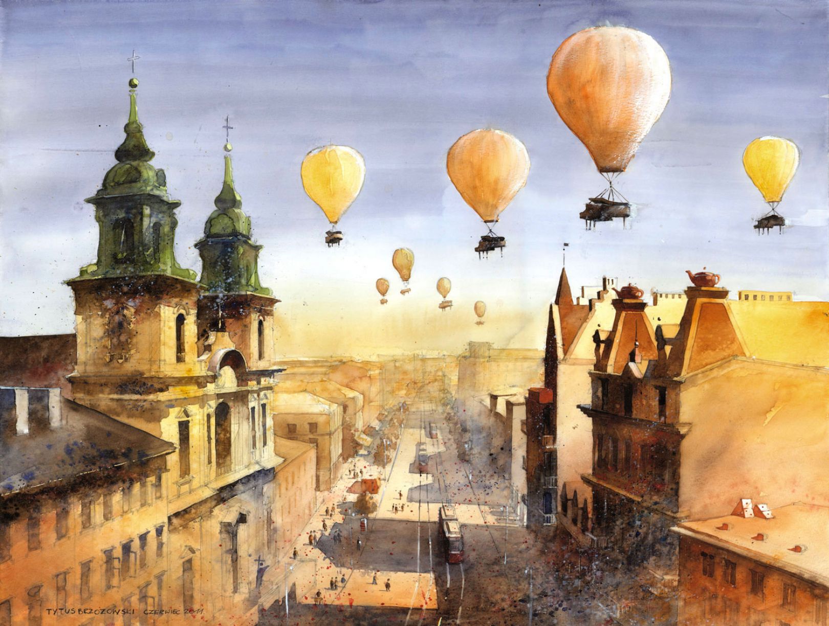 City of Dreams: Paintings combine Warsaw's traditional architectural ...