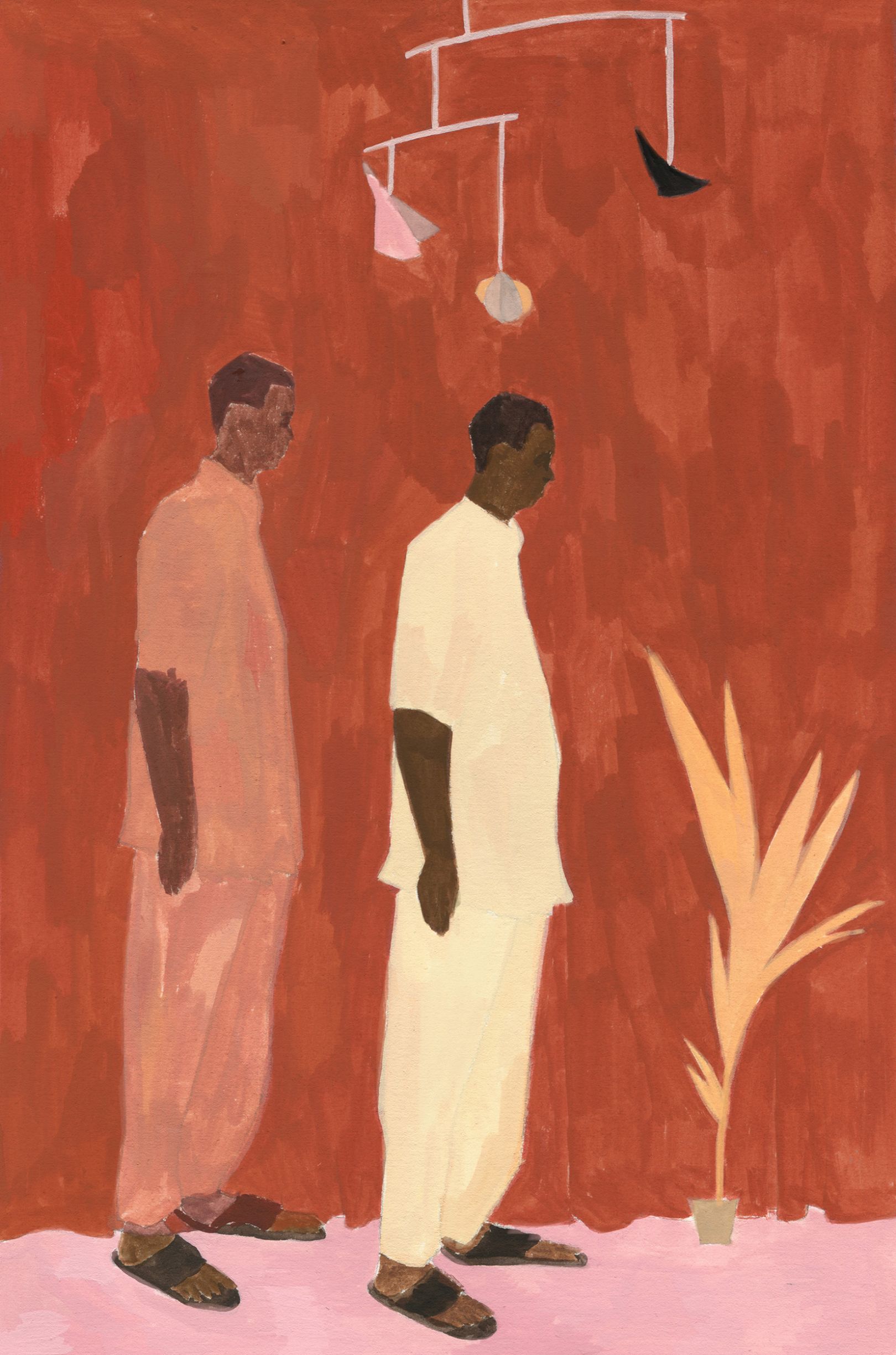 Dror Cohen's paintings use simple forms and bold colours to create a poetic sense of space ...