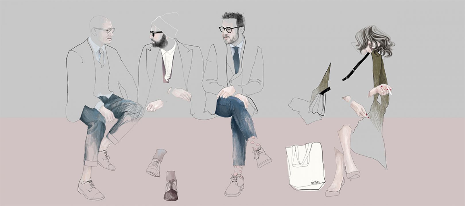 Understated illustrations straddle the border between fine art and ...