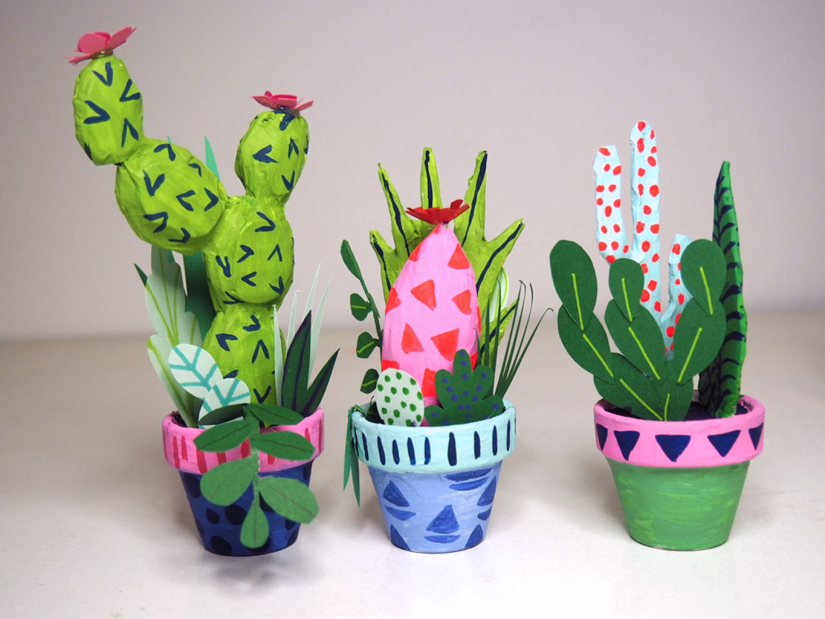 Paper Cacti: Illustrator Kim Sielbeck crafts bright coloured paper ...
