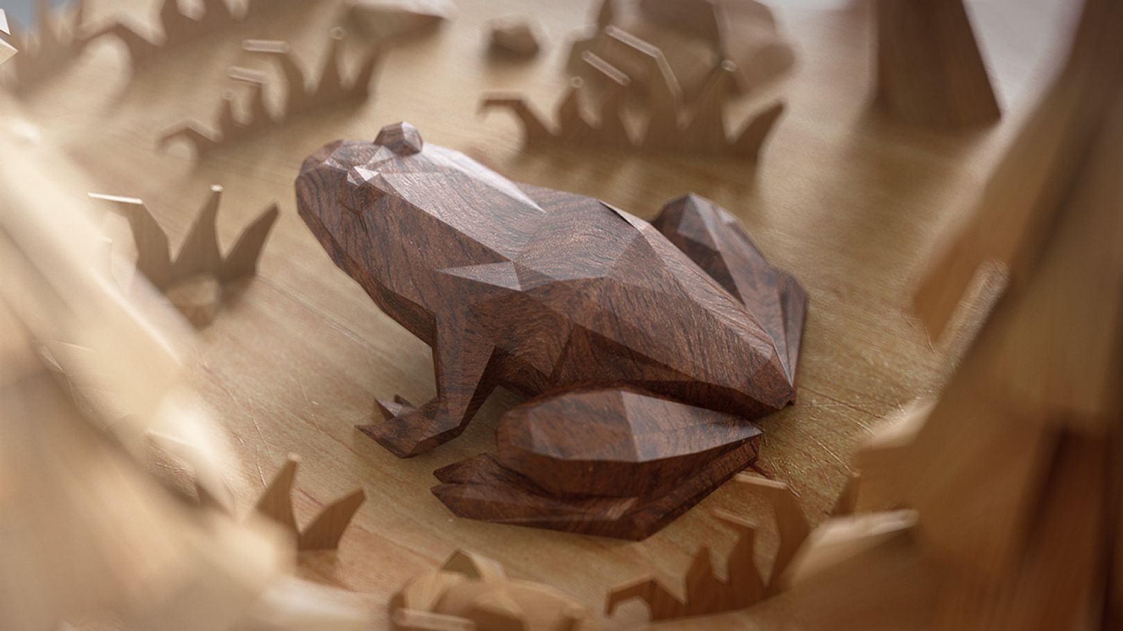 PolyWood: Clever concepts of wooden toy animals rendered in polygons ...