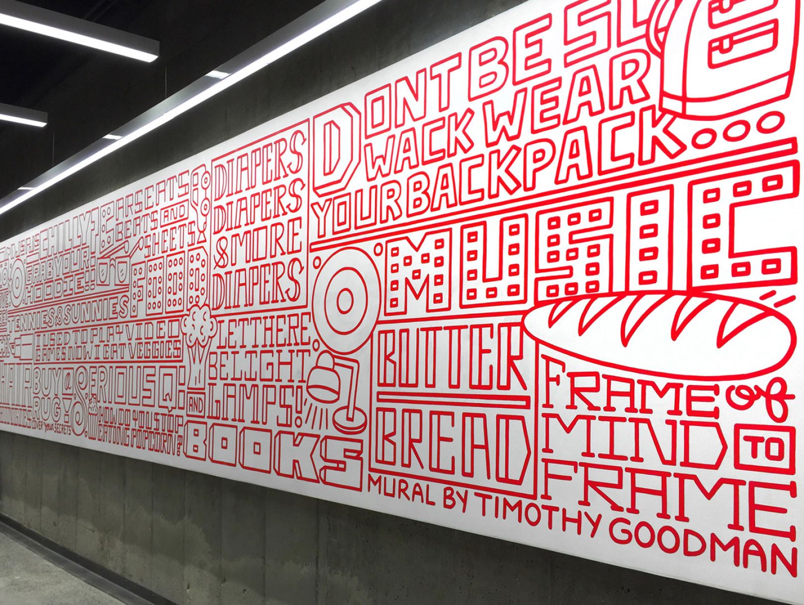 Timothy Goodman's new playful hand-painted typographic murals ...