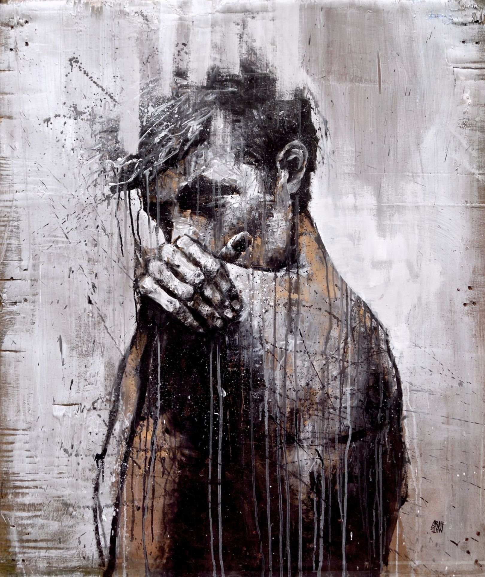 Artist fills a derelict apartment with portraits that pay homage to its ...