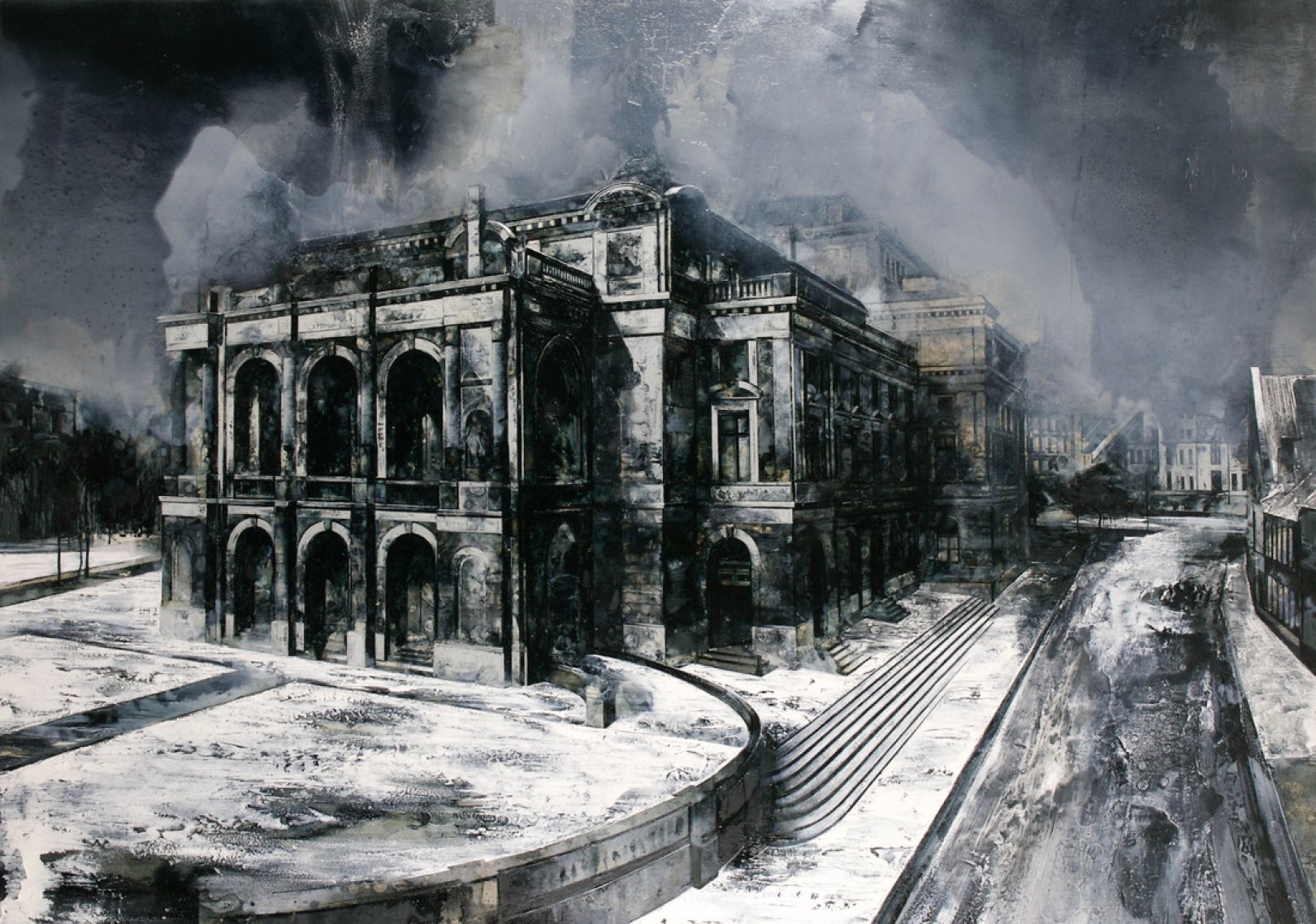 Dark Memories: Artist paints bleak but appealing city and landscapes ...