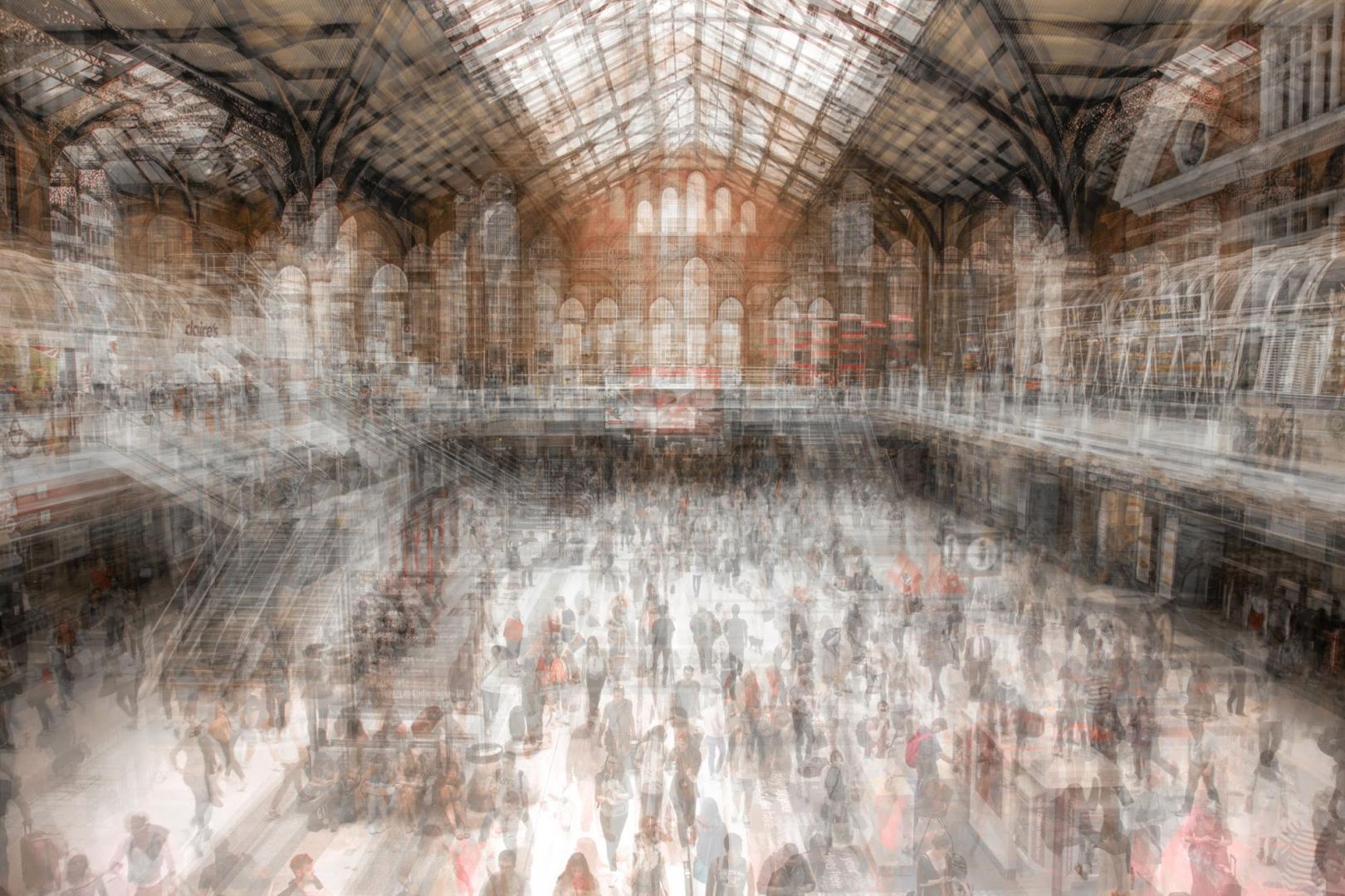 Urban Etchings: Artist layers multiple images to give the impression of ...