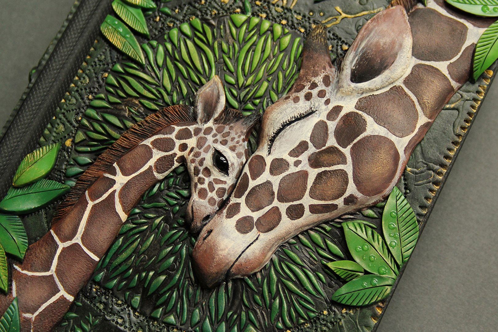 Incredibly detailed journal covers crafted entirely from polymer clay ...