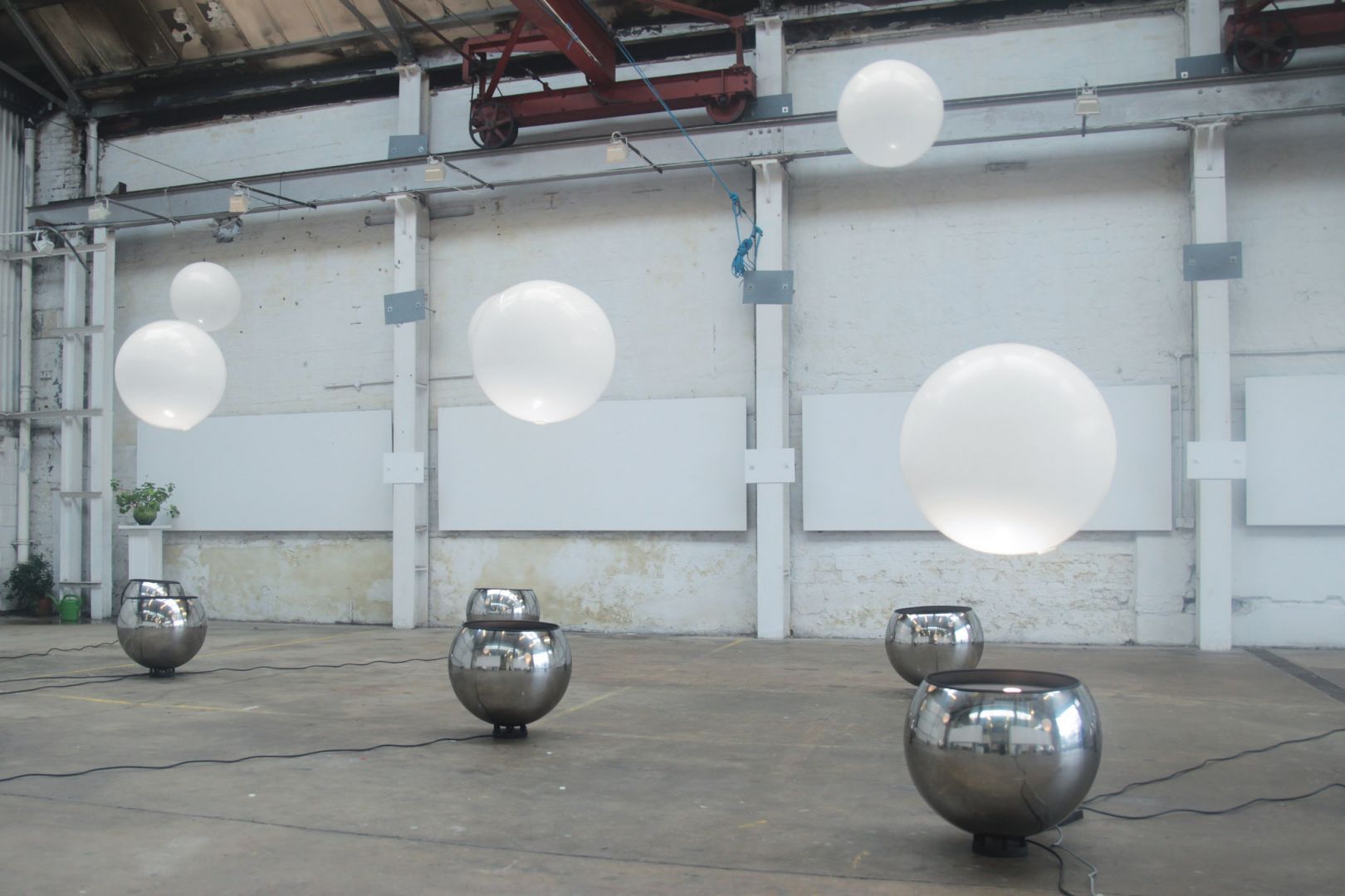 Interactive installation that lets you play with giant colourful orbs ...