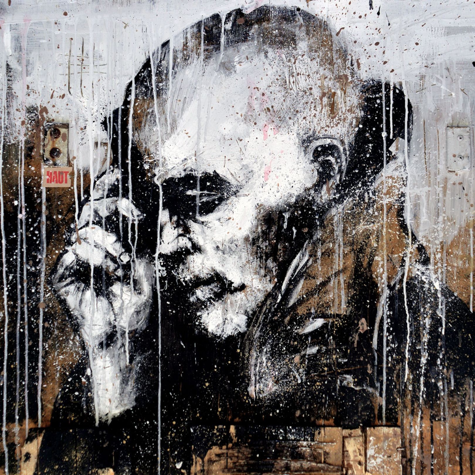 Artist fills a derelict apartment with portraits that pay homage to its ...