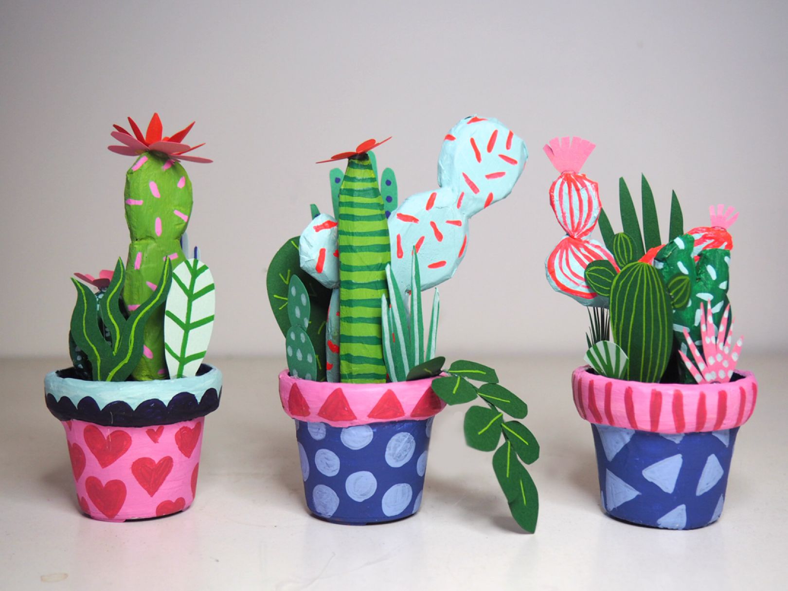Paper Cacti: Illustrator Kim Sielbeck crafts bright coloured paper ...