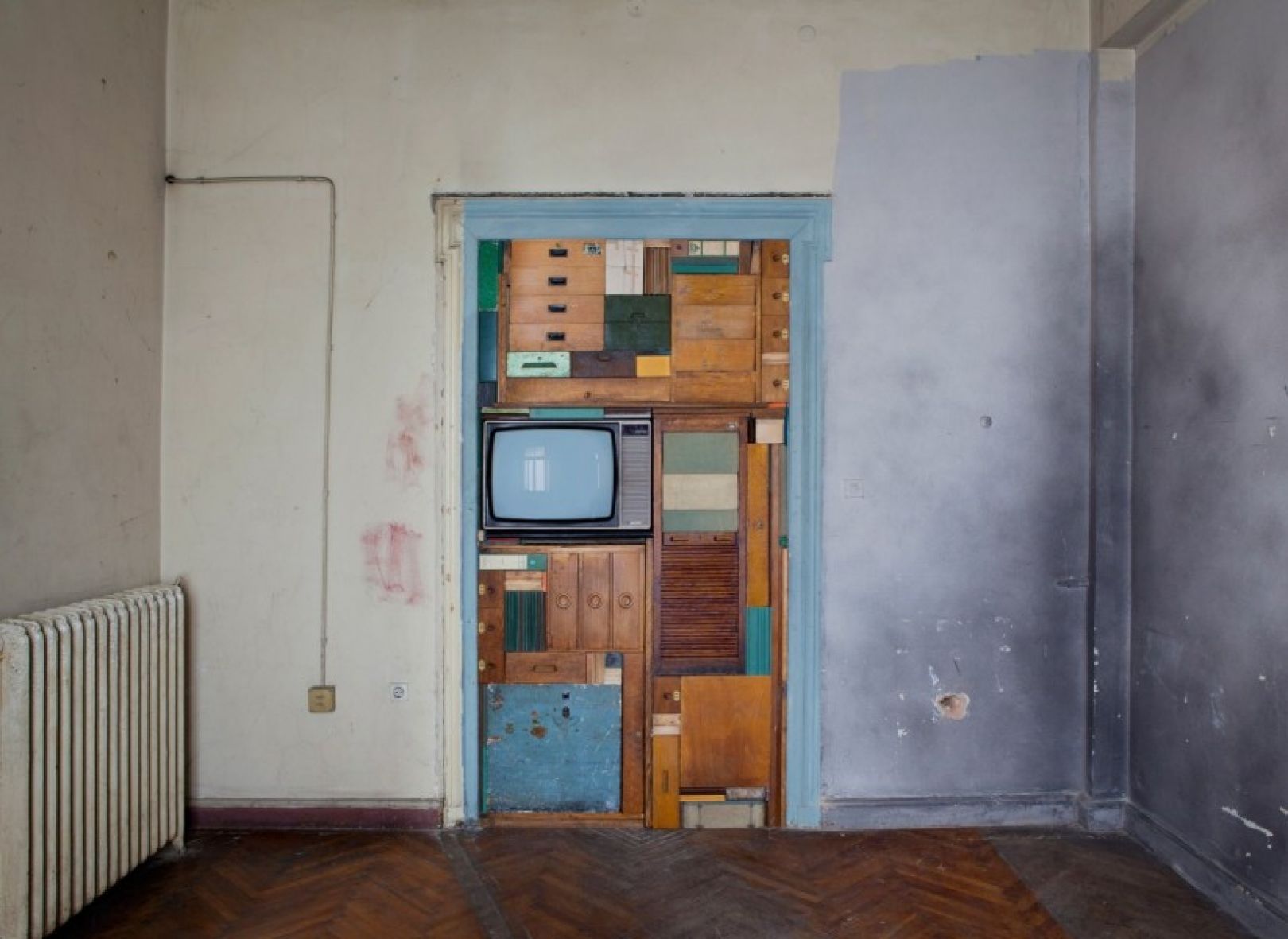 Giant Tetris-inspired stacked sculptures made out of everyday objects ...