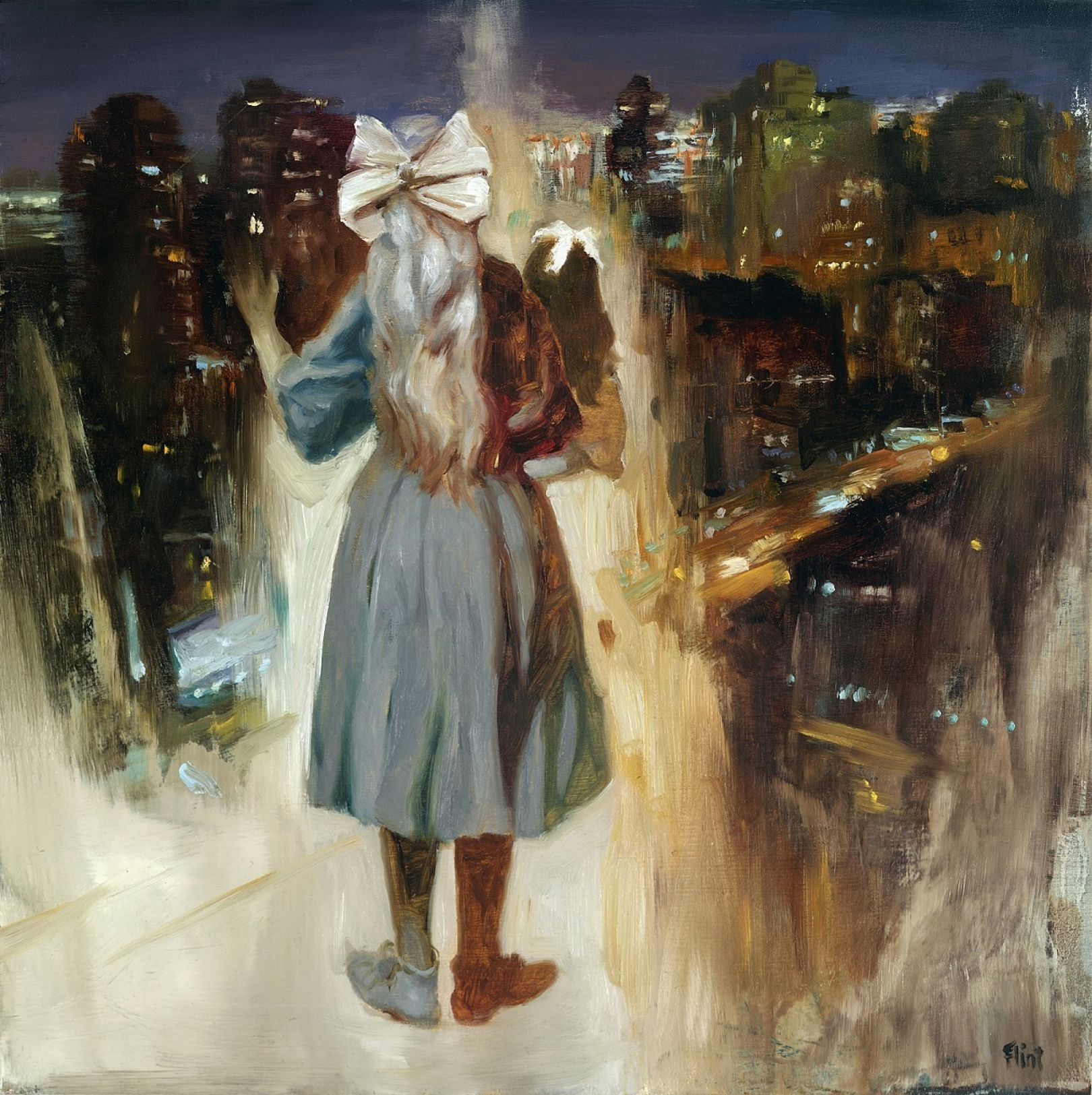 Artist creates beautiful paintings based on vintage images to merge the ...