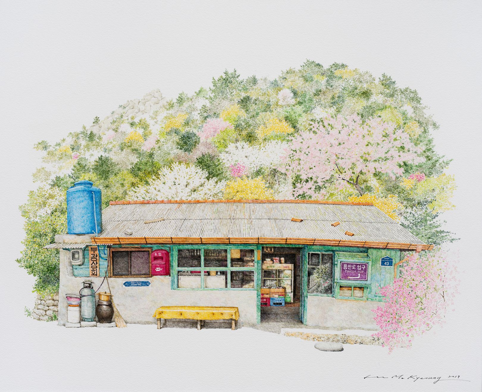 Artist Me Kyeoung Lee travels all over South Korea to paint different ...