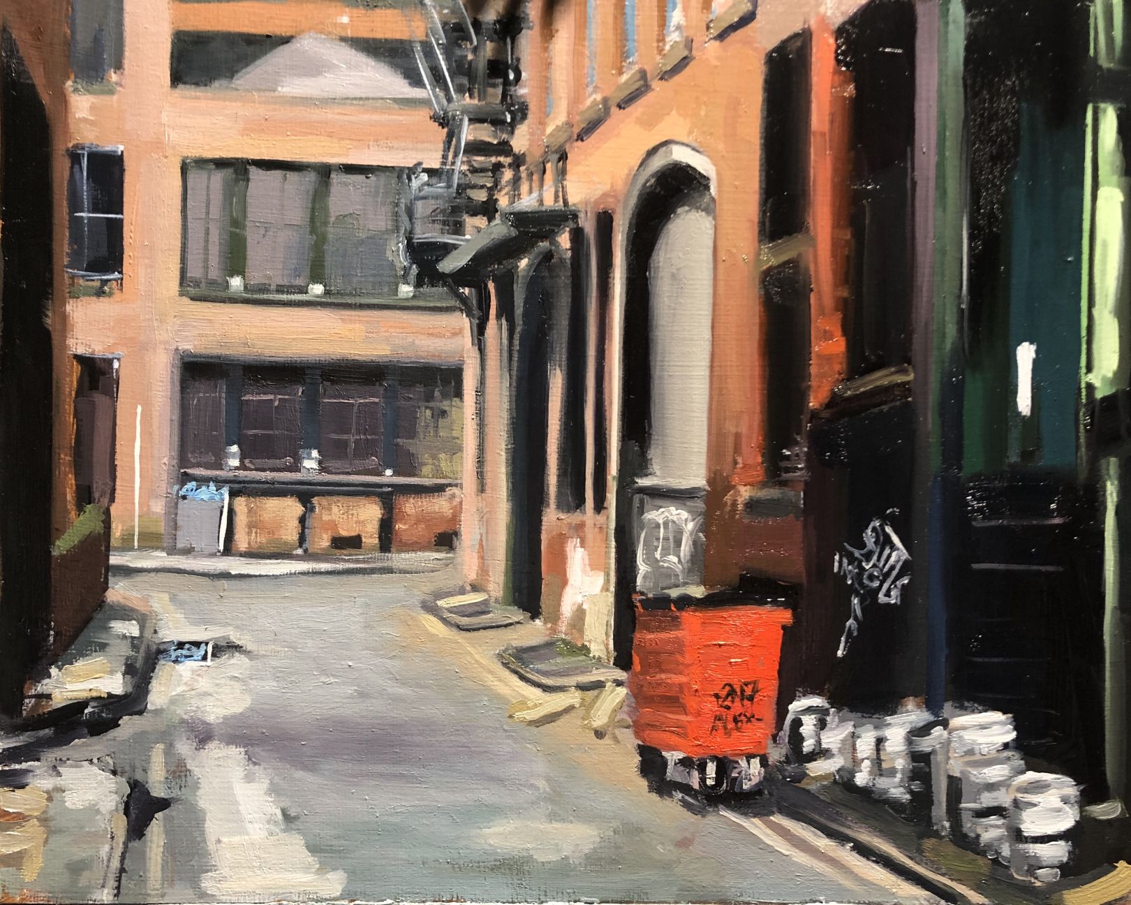 Tom Quigley's atmospheric paintings of Manchester's Northern Quarter and its charming ...