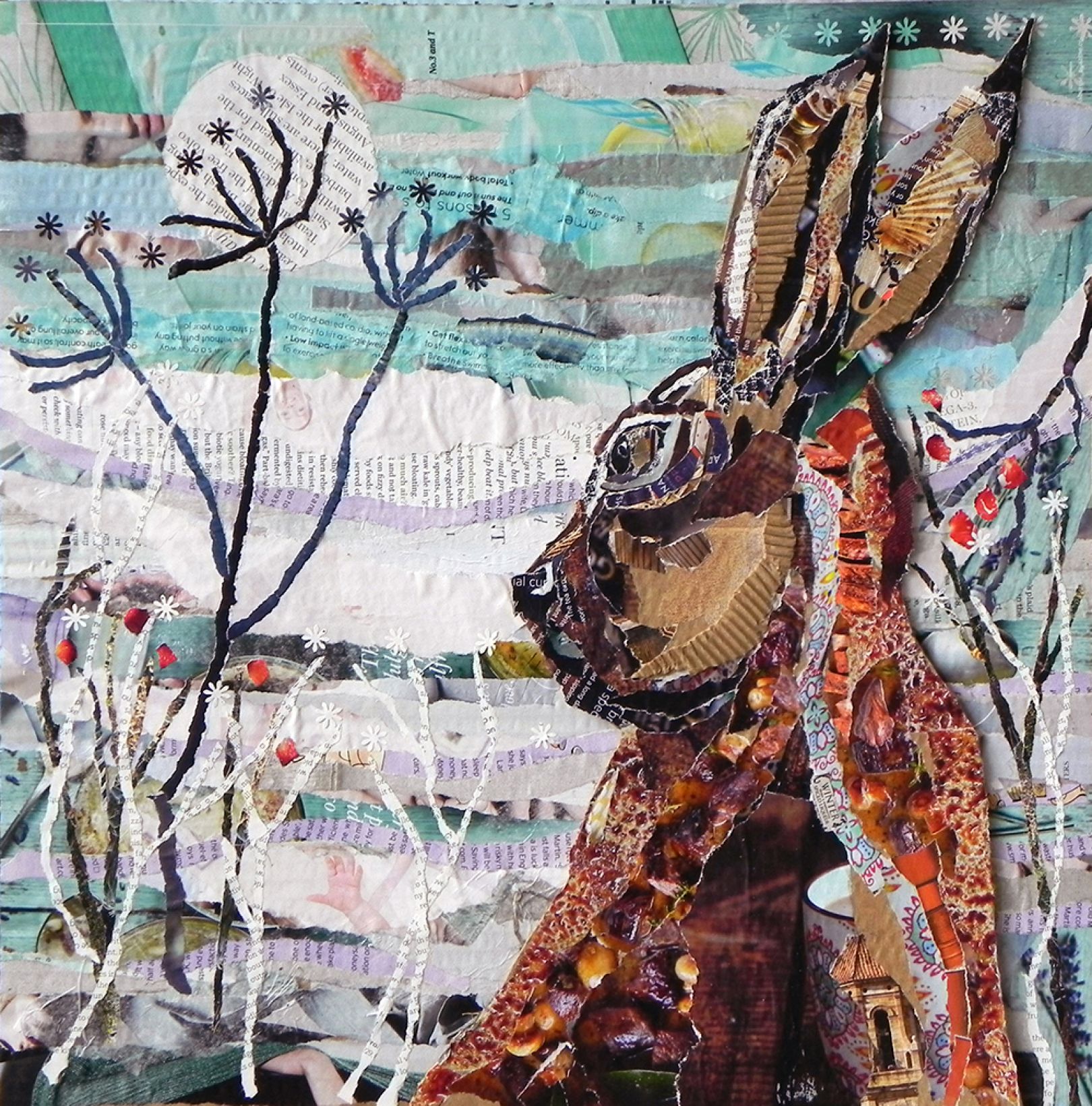 Old magazines get ripped apart to create stunning recycled paper art ...