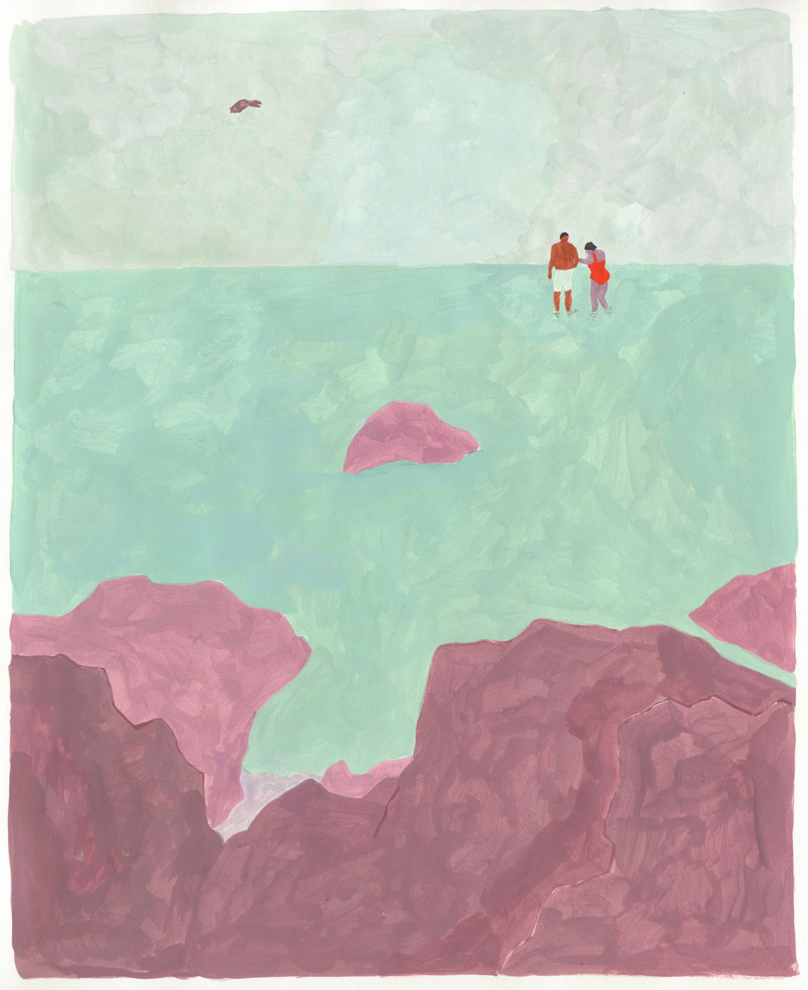 Dror Cohen's paintings use simple forms and bold colours to create a poetic sense of space ...