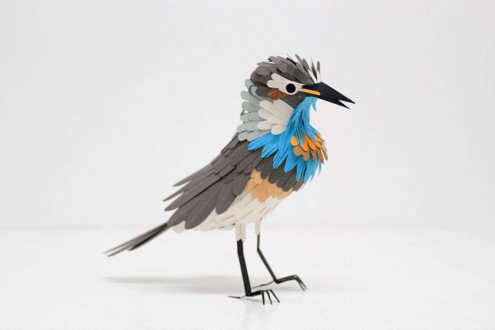 Paper Birds: Delicate feathered friends crafted entirely from coloured ...