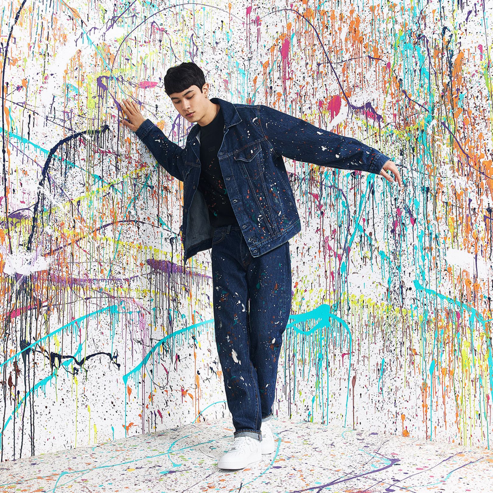 Levi's and END collaborate to create glorious new paint-splattered ...