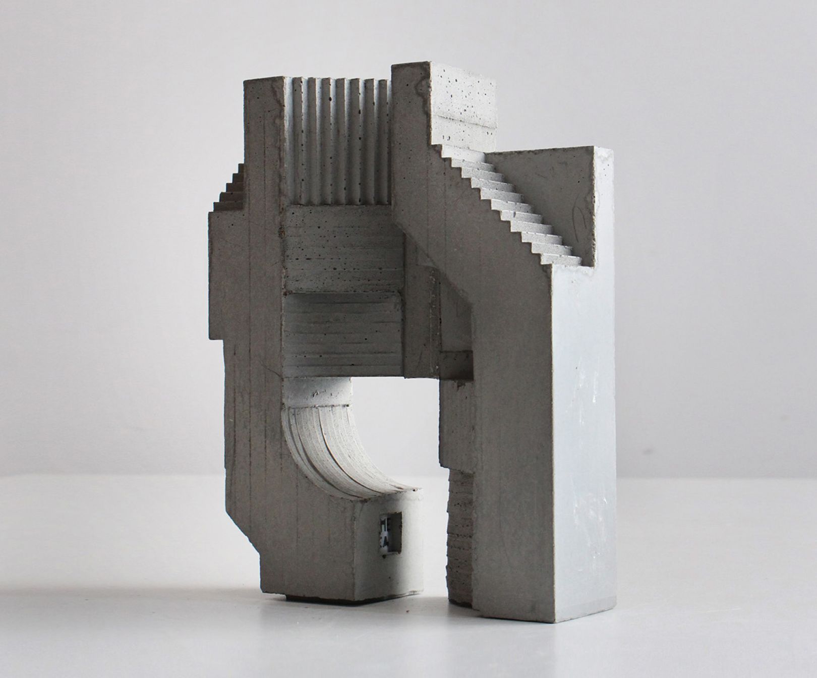 Concrete modular sculptures that create an optical illusion by David ...
