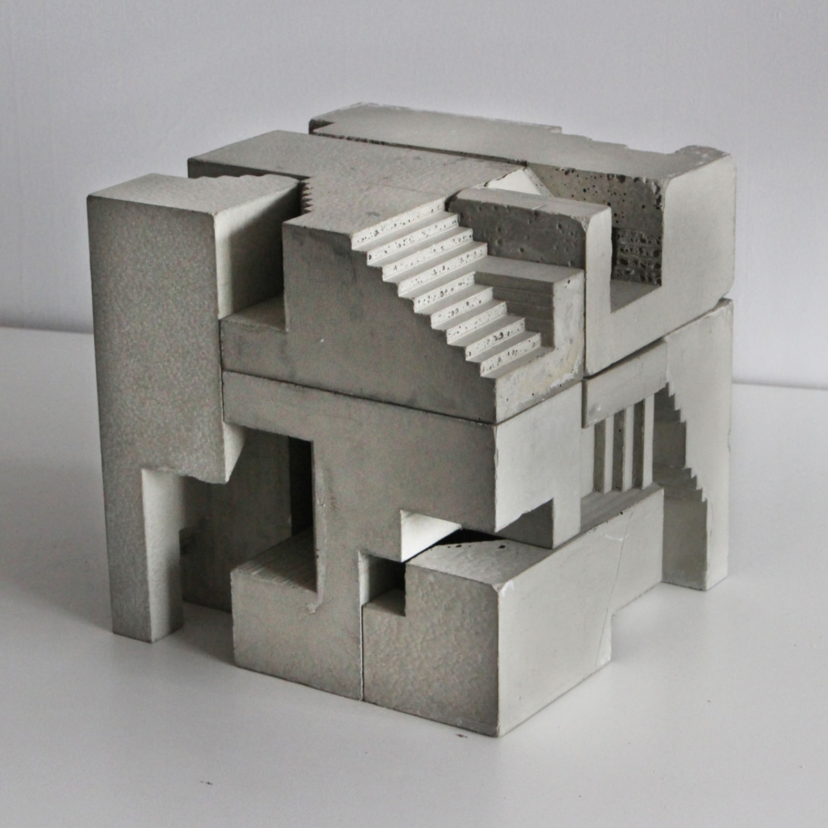 Miniature concrete sculptures of Brutalist structures can be used like ...