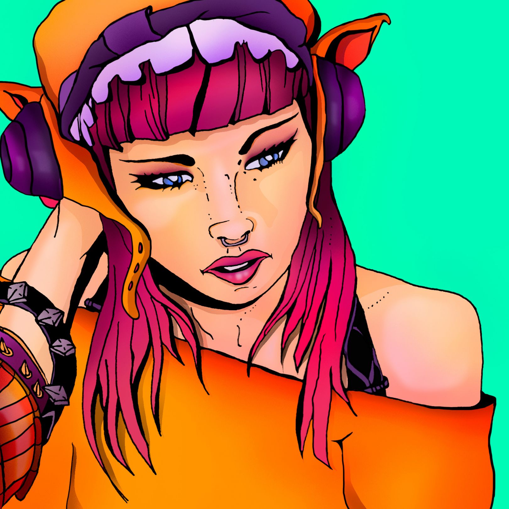 Vibrant comic book illustrations depict three kick-ass female ...