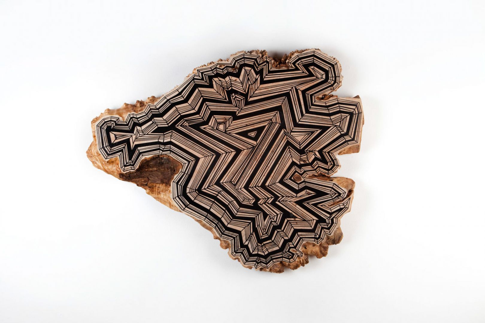 Salvaged discarded tree trunks transformed into beautiful geometric ...