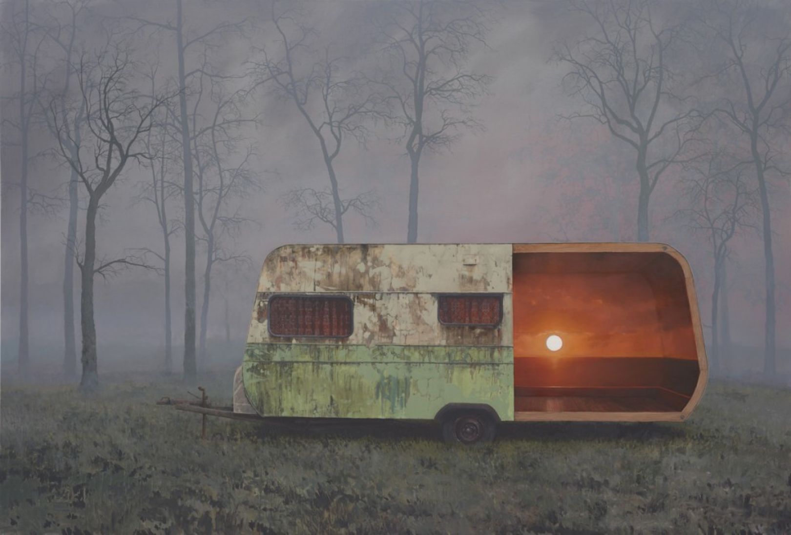 Where We Belong: Artist paints caravans in the Highlands with portals ...