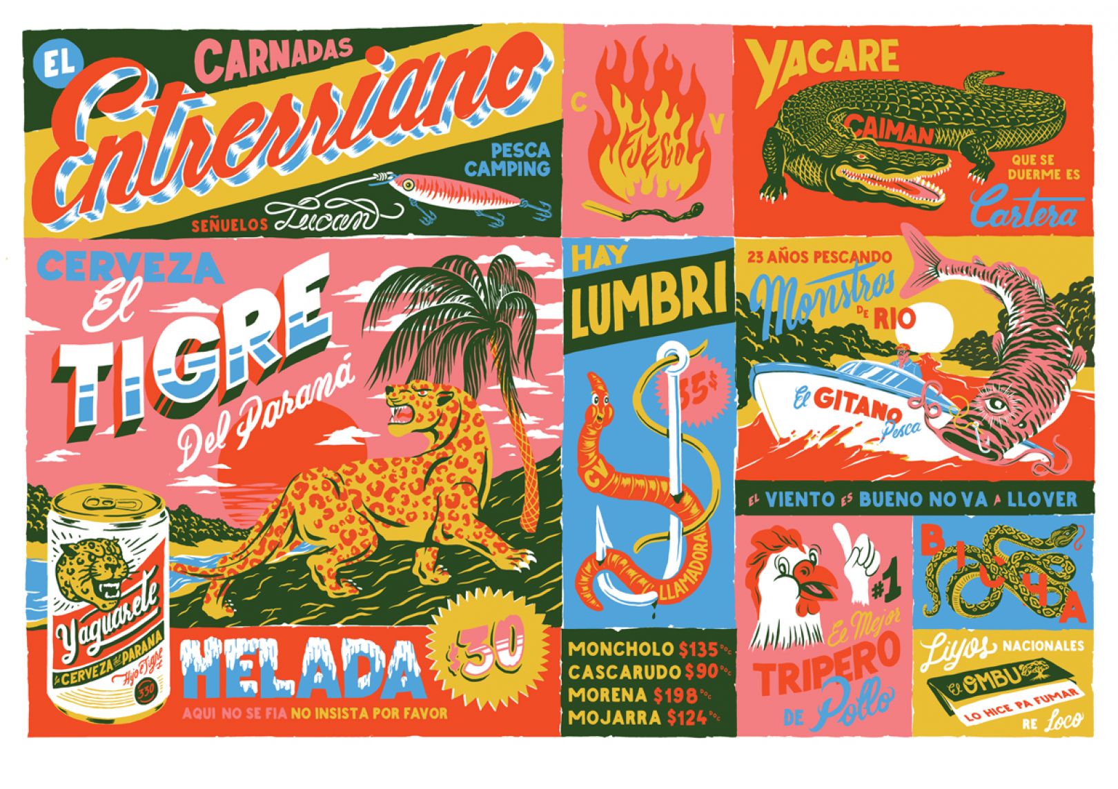 Alan Berry Rhys's screen and giclée prints inspired by his Argentinian ...