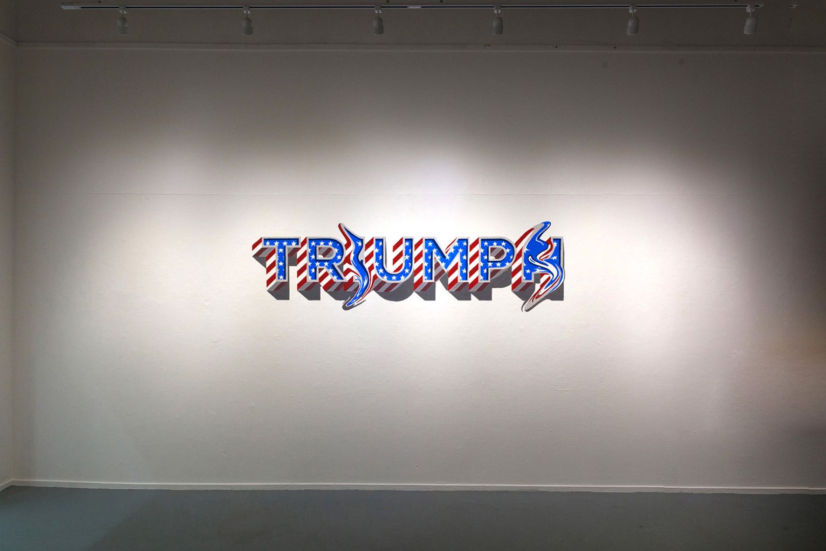 Triumph ≠ Trump: A typographic mural by Craig Black highlights America ...
