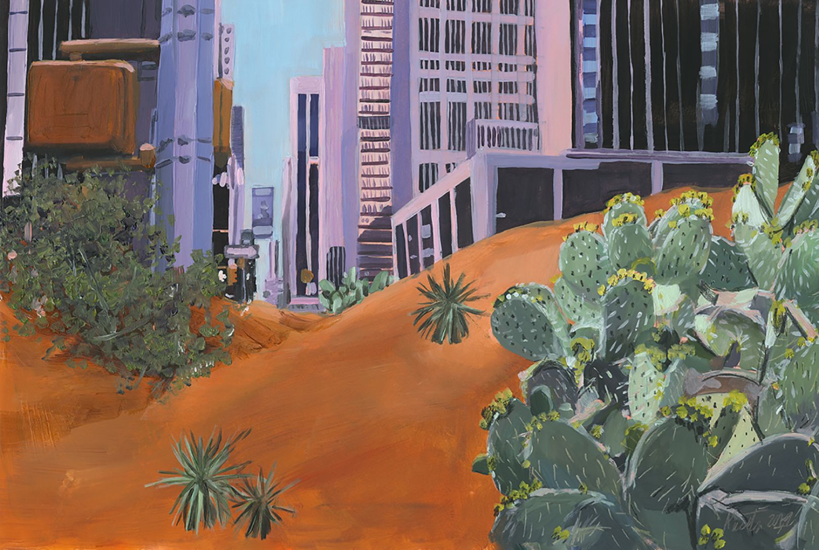Dystopian paintings by Alice Tye that imagine American cities ...
