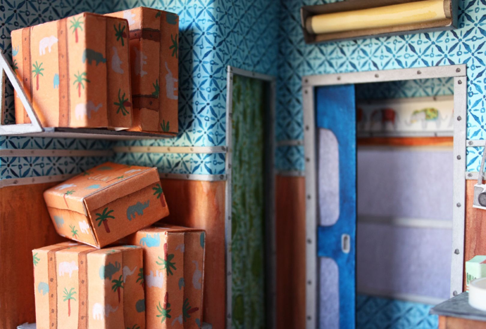 Wes Anderson inspired miniature worlds crafted entirely from paper and ...
