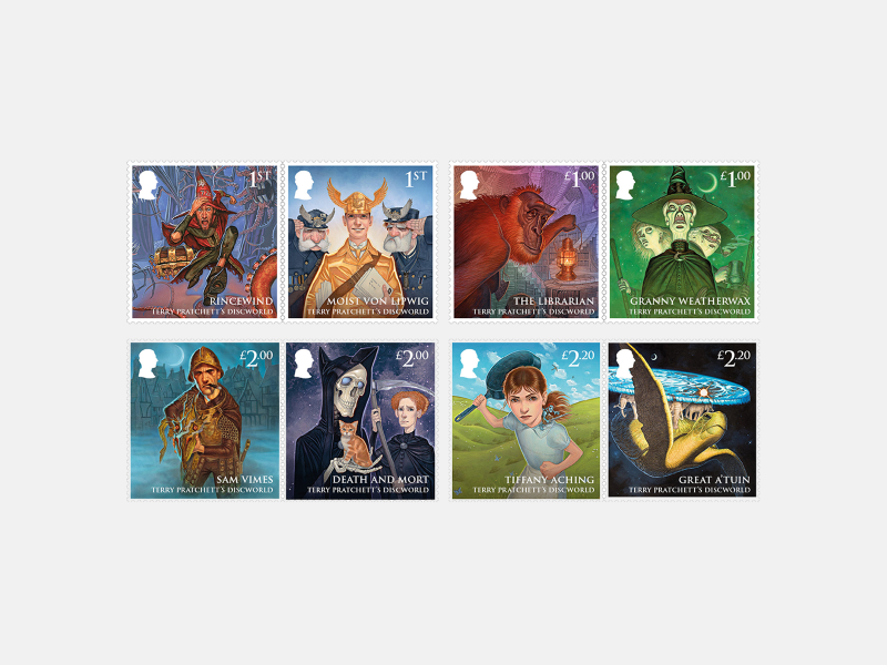 Artist Paul Kidby illustrates eight special stamps to celebrate Terry ...