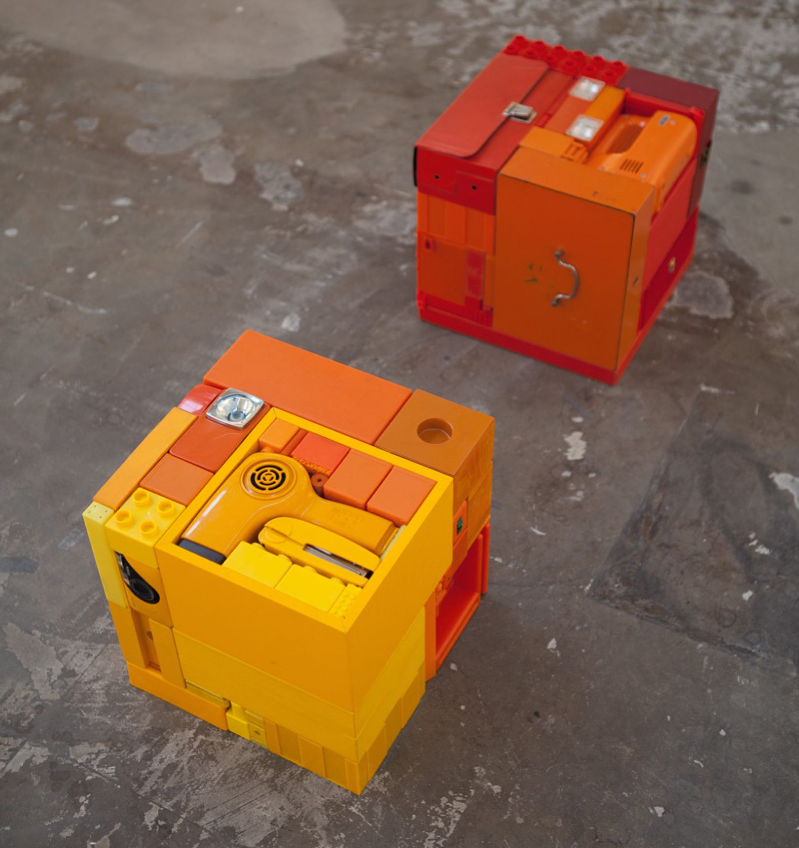 Giant Tetris-inspired stacked sculptures made out of everyday objects ...