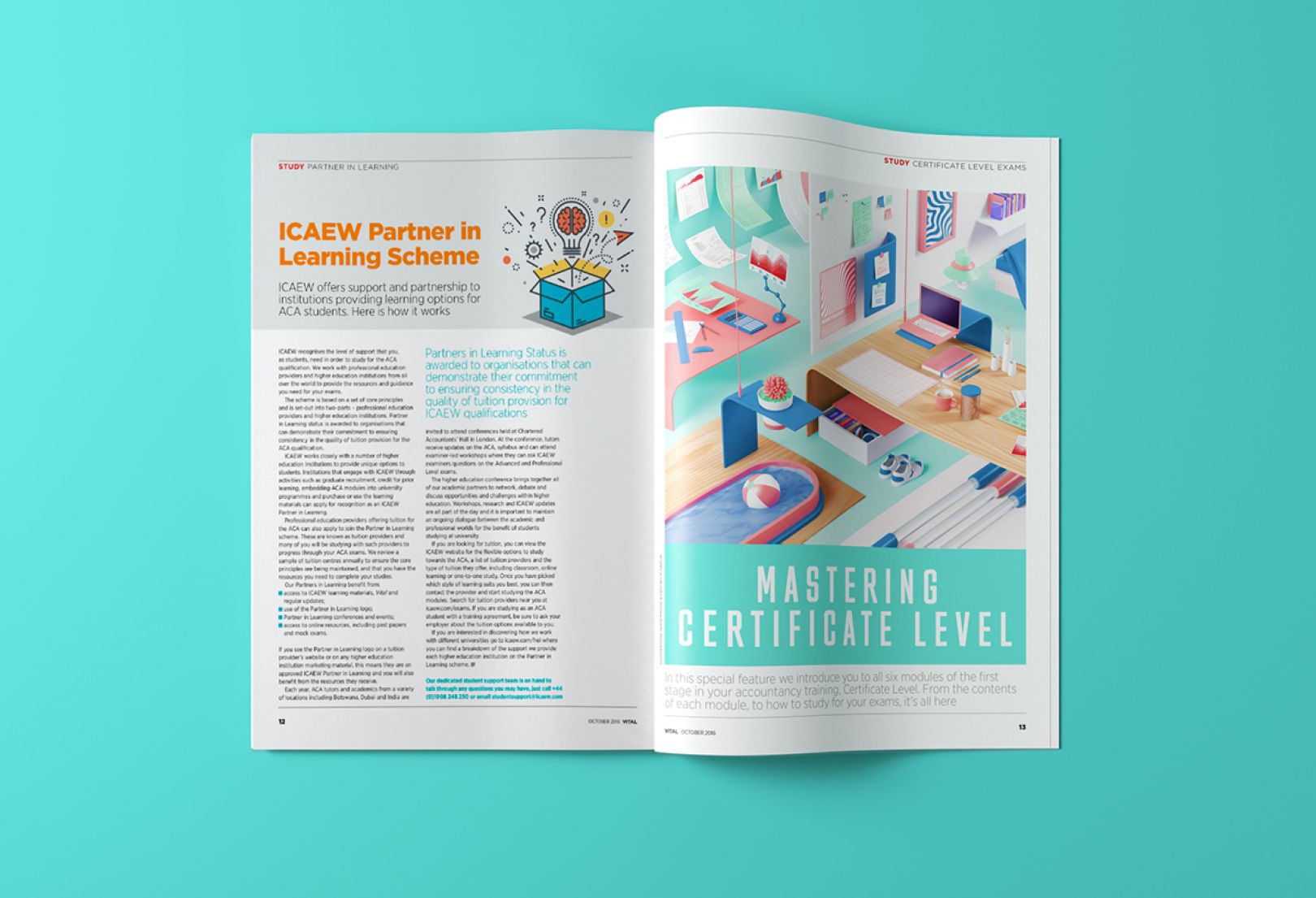 Vital magazine combines a bold colour palette with fun illustration to ...