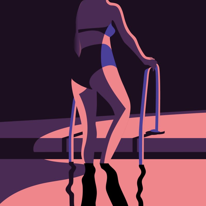 Ariel Sun's minimalist illustrations characterised by a stark contrast ...