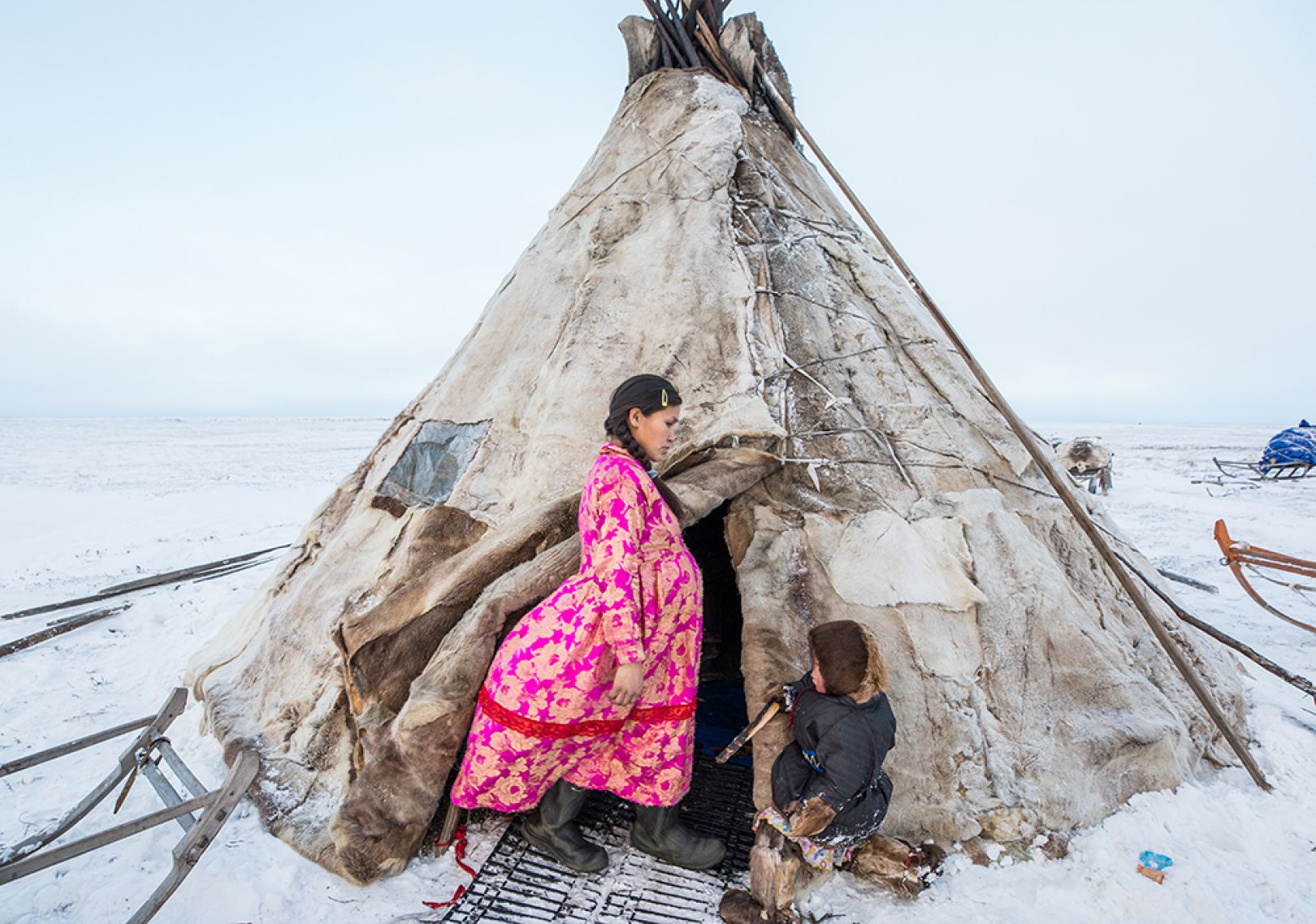 Moving photographs that tell the story of Lena, a nomadic Nenets as she ...