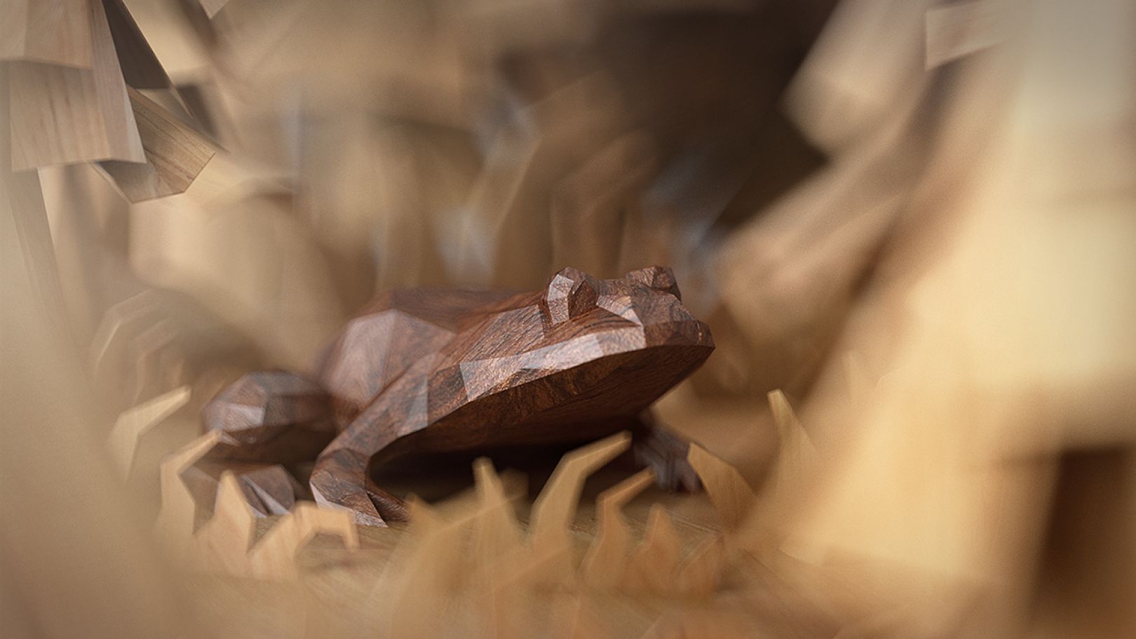 PolyWood: Clever concepts of wooden toy animals rendered in polygons ...