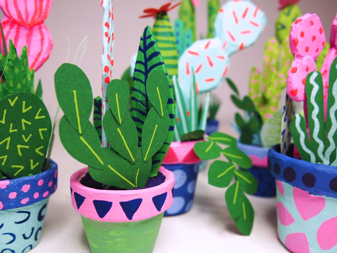 Paper Cacti: Illustrator Kim Sielbeck crafts bright coloured paper ...