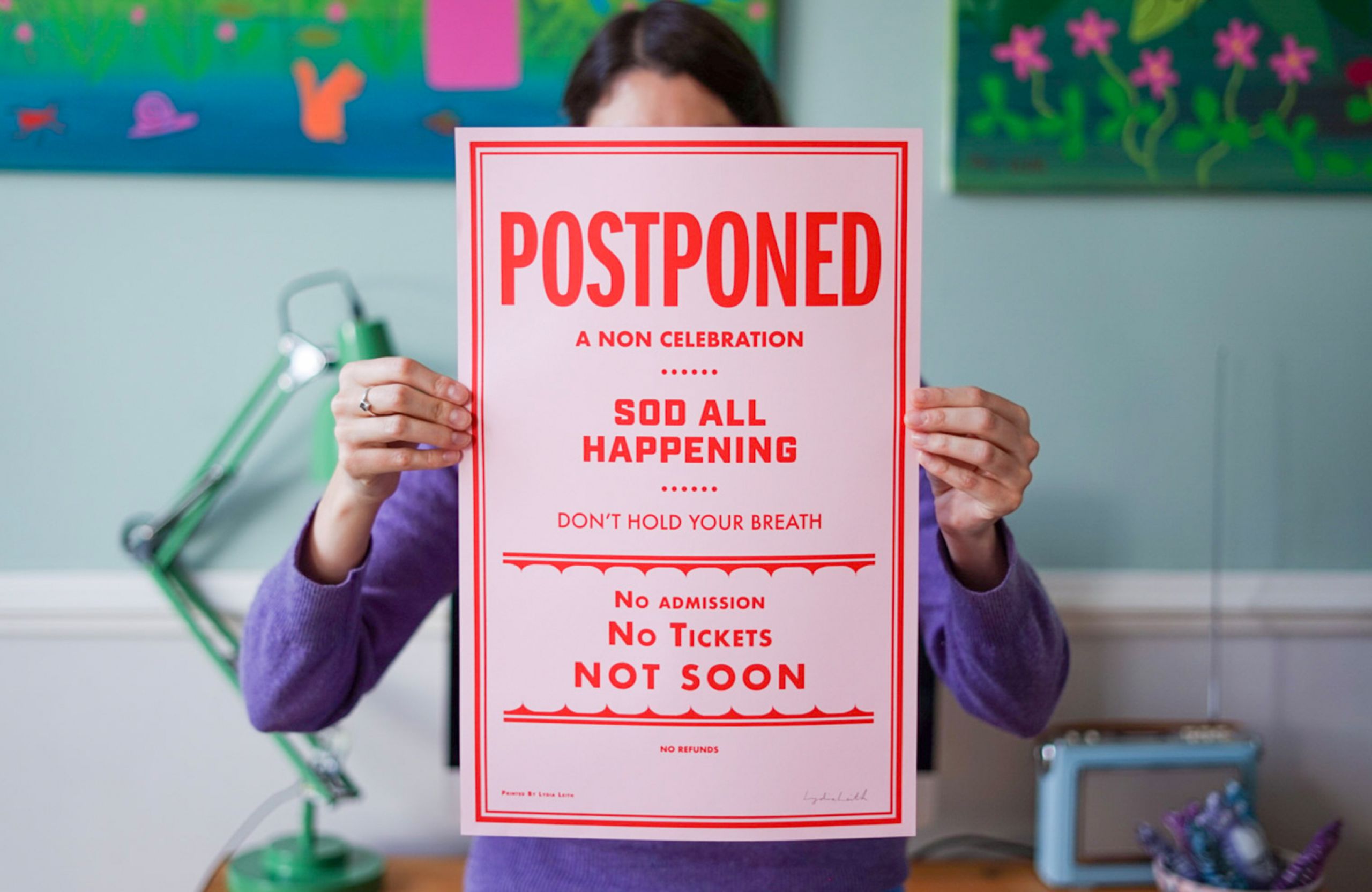 Artist Lydia Leith creates 'non-event' posters and 'sick bags' in ...