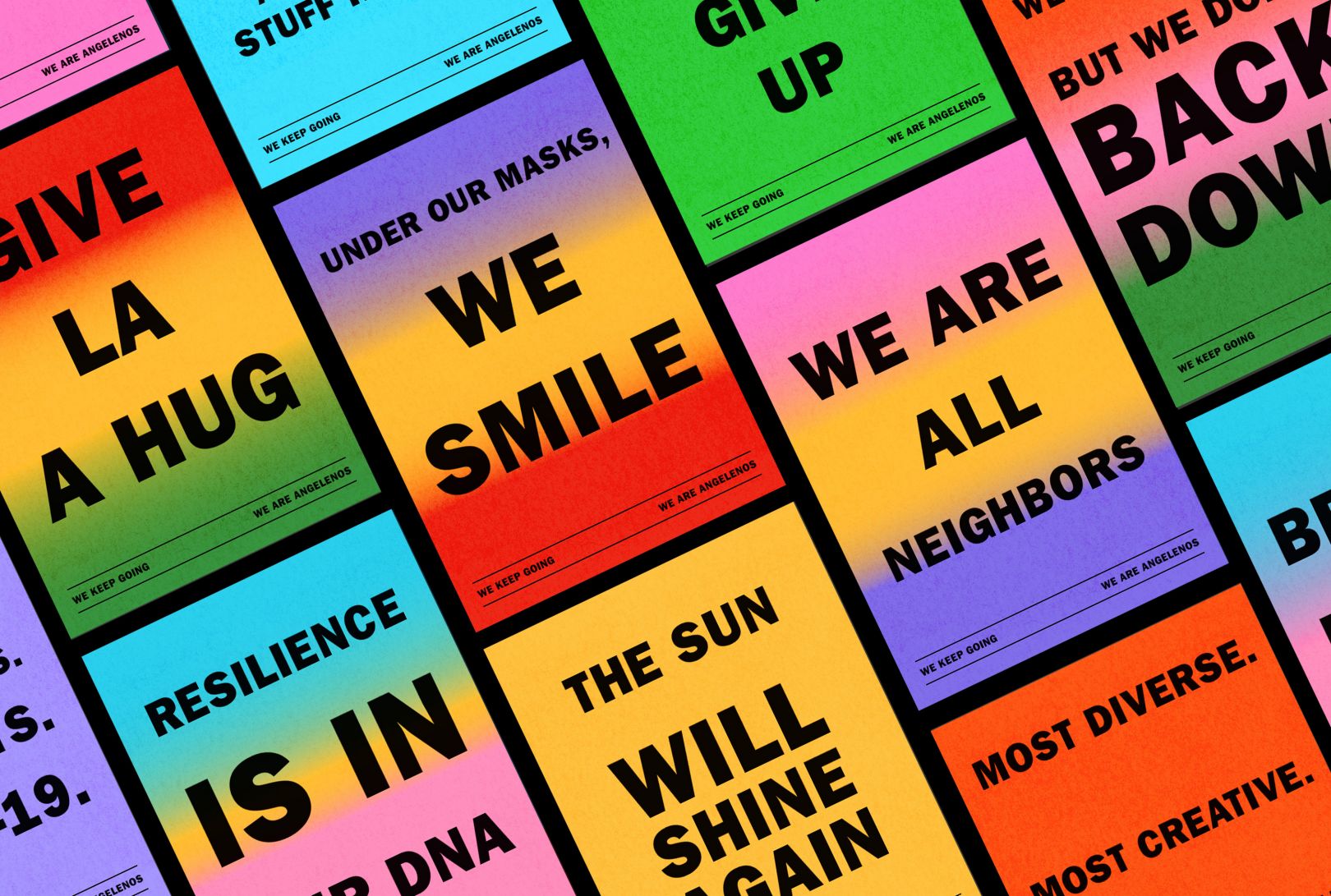 An uplifting campaign in US cities featuring 150 positive slogans urges ...