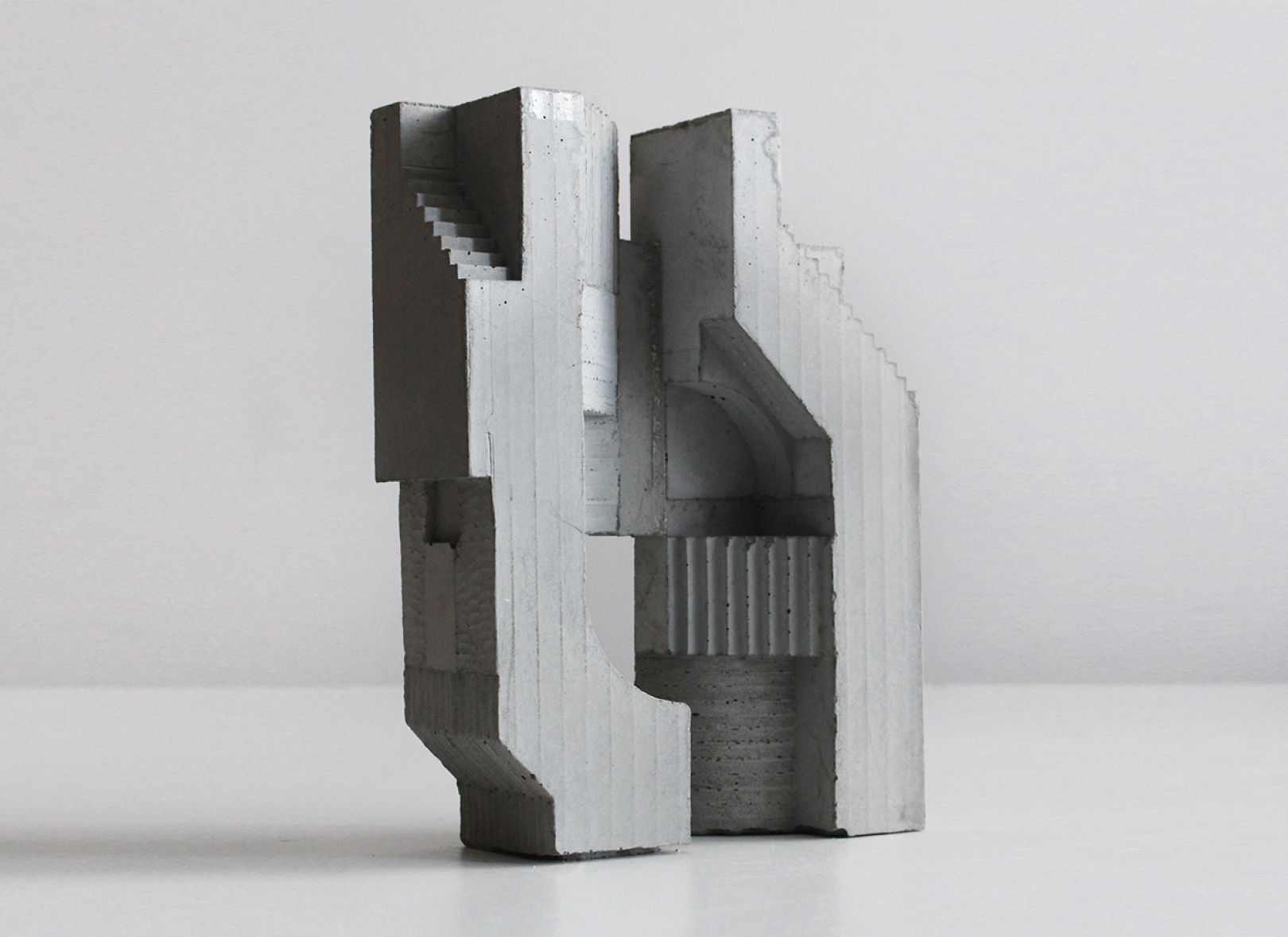 Concrete modular sculptures that create an optical illusion by David ...