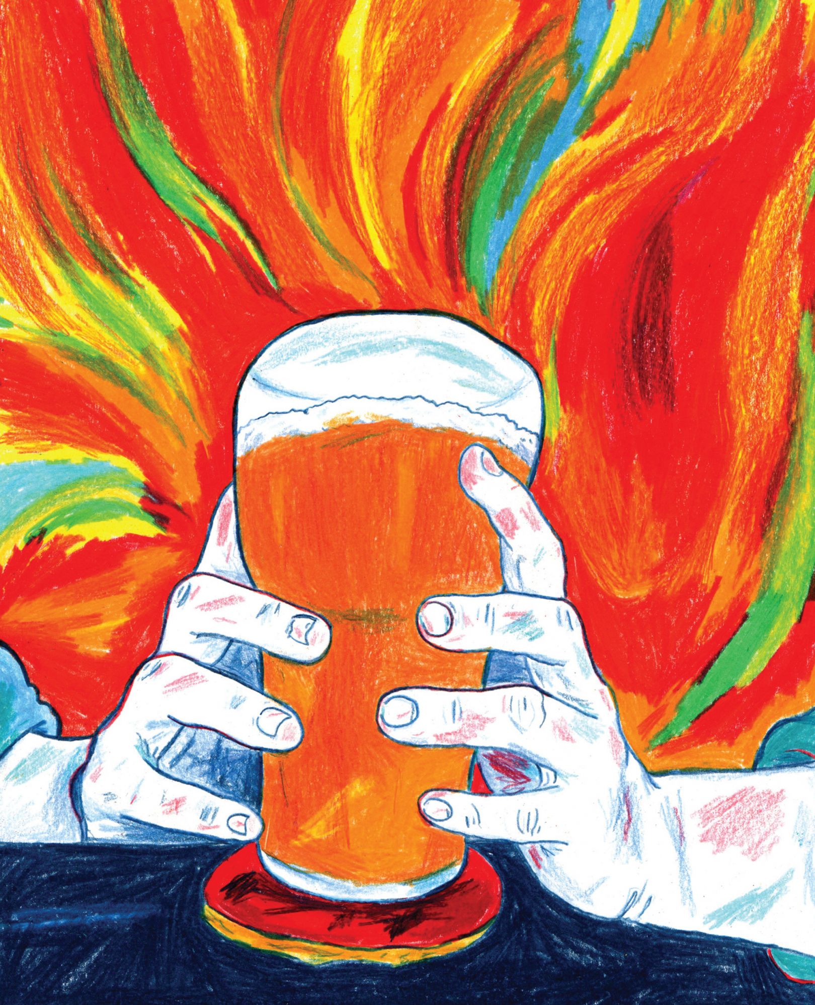 Hannah Lock draws hard with pencils and pastels to create vibrant ...