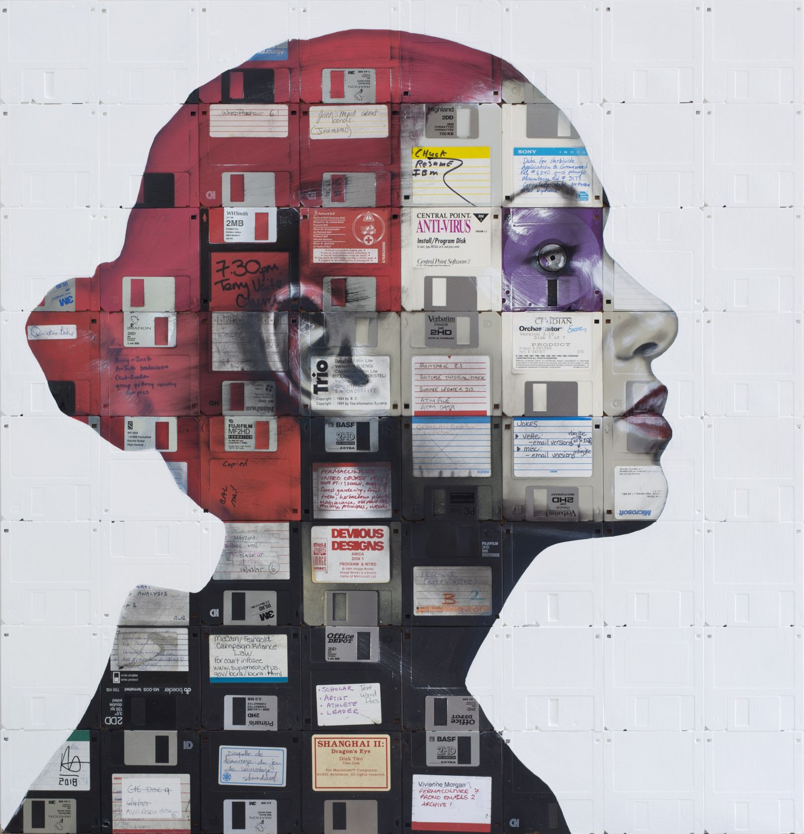 Artist Nick Gentry goes retro and paints portraits on top of VHS tapes ...