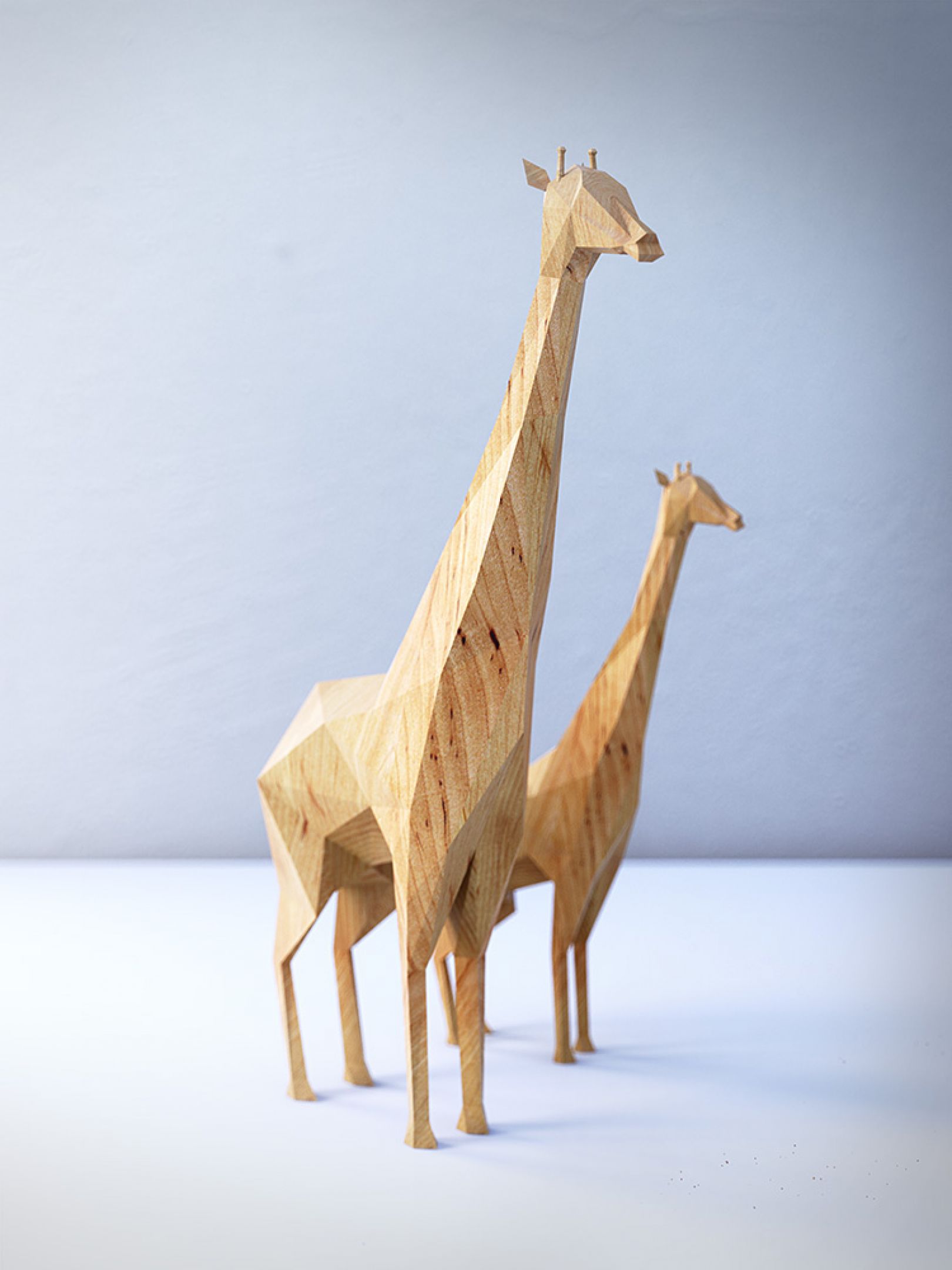 PolyWood: Clever concepts of wooden toy animals rendered in polygons ...