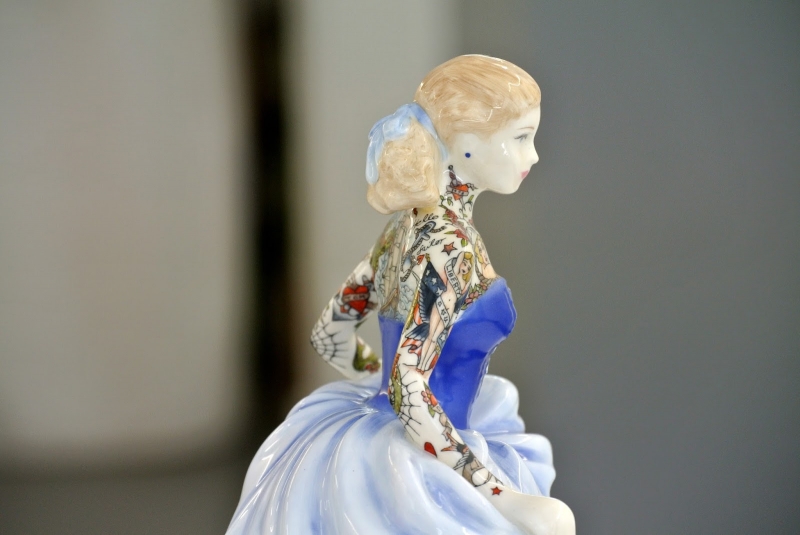 Innocent and traditional porcelain dolls that become modern day painted ...