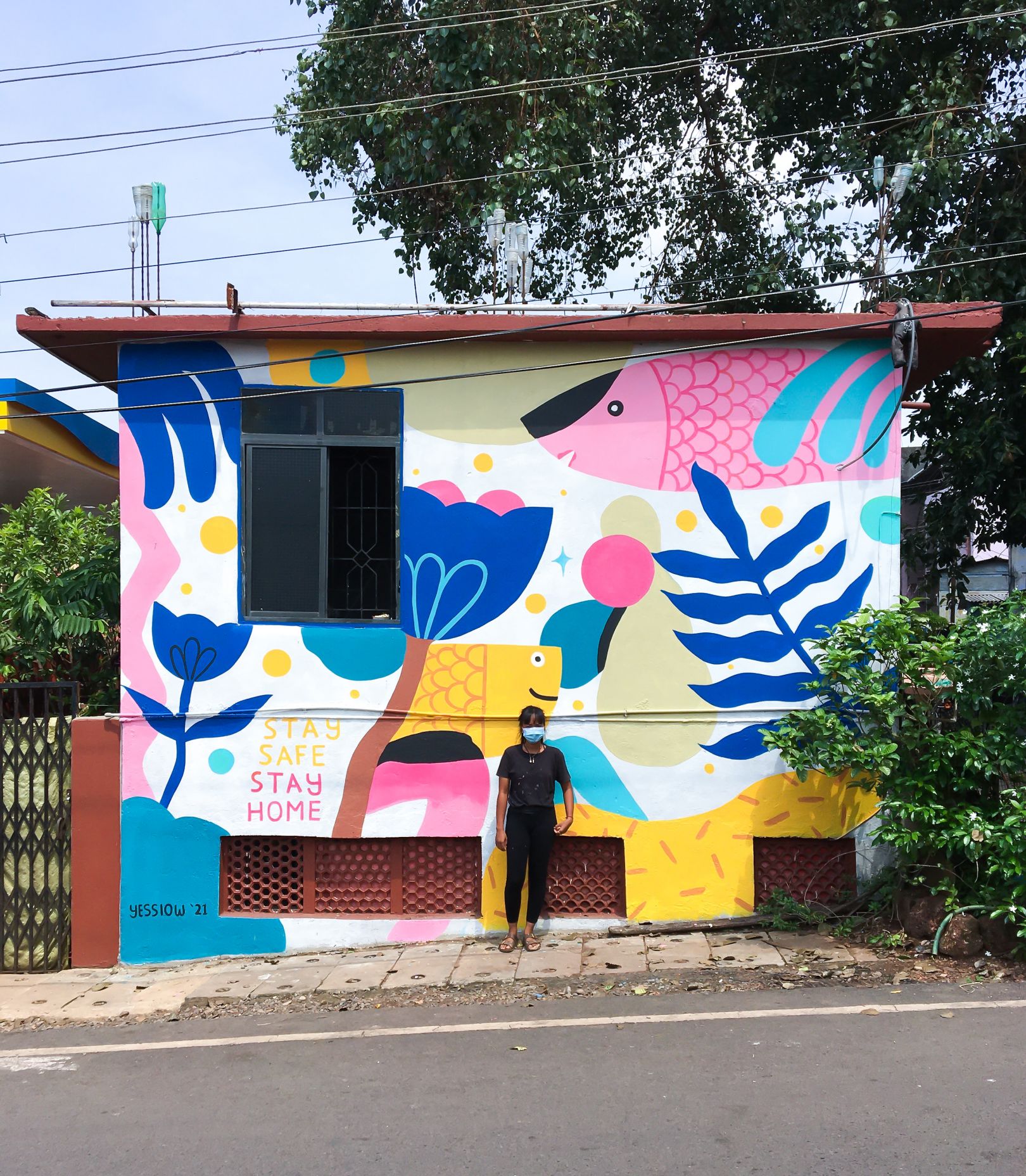 Yessiow's colourful giant mural in India reminds us of the importance ...